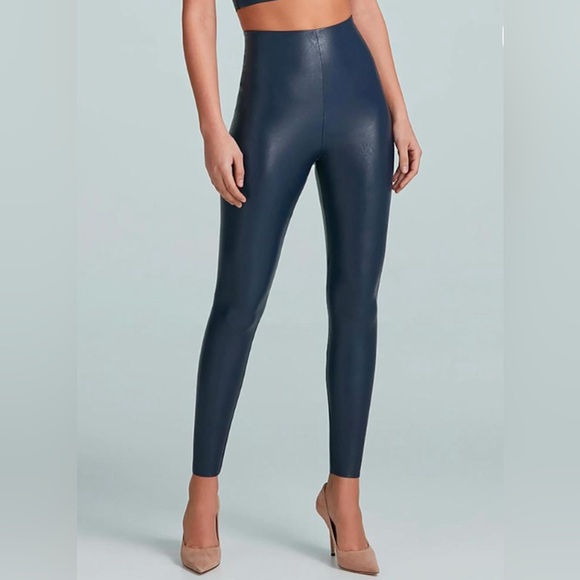 Commando | Pants & Jumpsuits | Nwot Commando Faux Leather Leggings Navy ...
